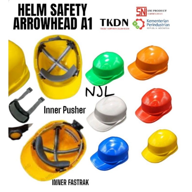 Jual Helm Proyek Helm safety ArrowHead SNI fastrac inner dan tali dagu ...
