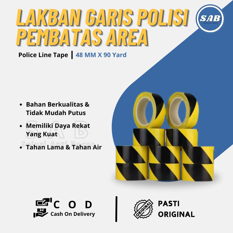 Jual Perlengkapan Proyek Lakban Police Line Hoki Tape Penanda Batas Area Proyek Garis Polisi ...