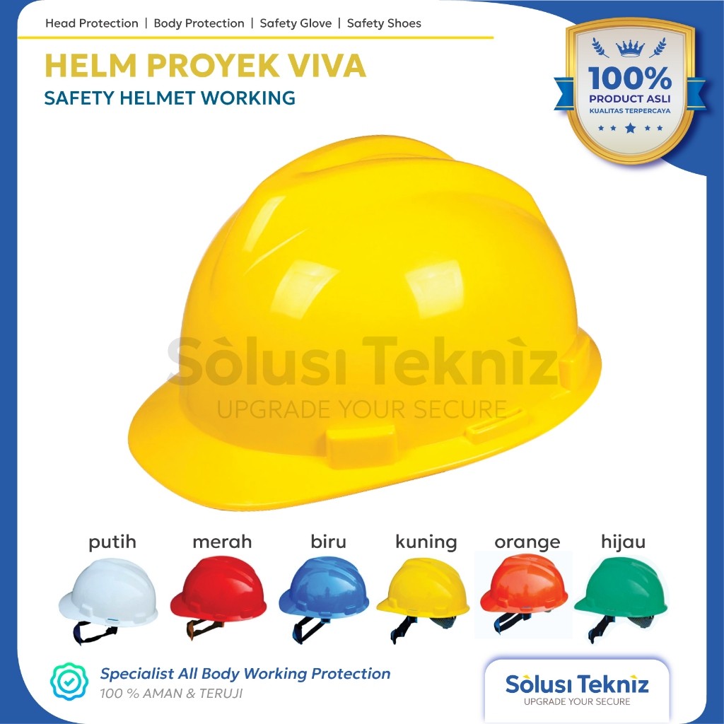 Jual Helm Proyek Helm Proyek Safety VIVA V-Gard Helmet Kerja Lapangan ...