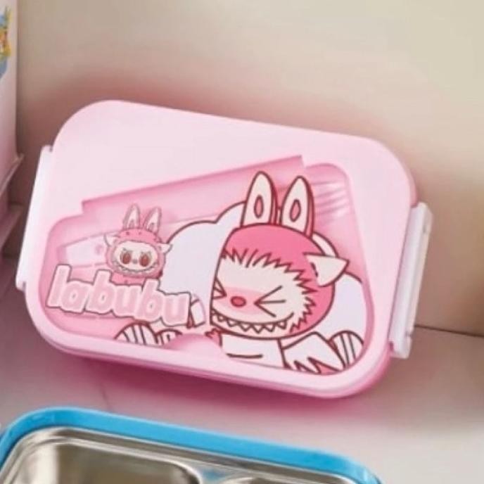 Jual LABUBU Lunch Box 2 Sekat Kotak Makan Tas Bekal Anak Stainless / Tempat Makan Anak Premium ...