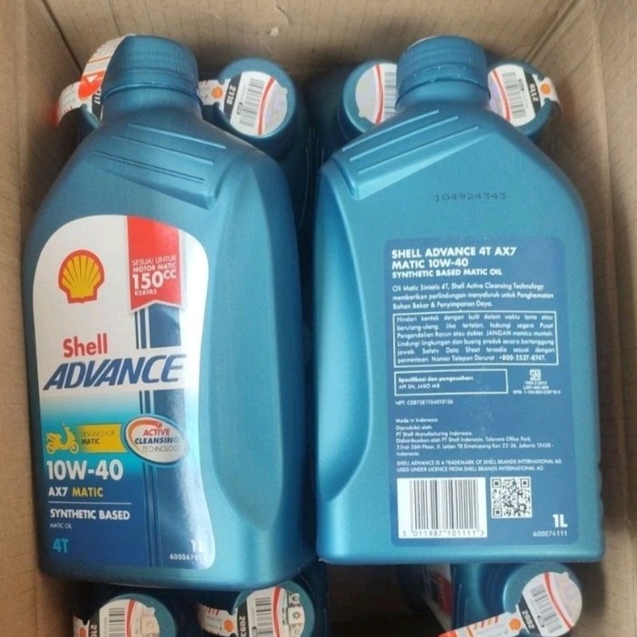 Jual Oli Shell Advance AX7 Matic 1L 1dus 12botol | Shopee Indonesia