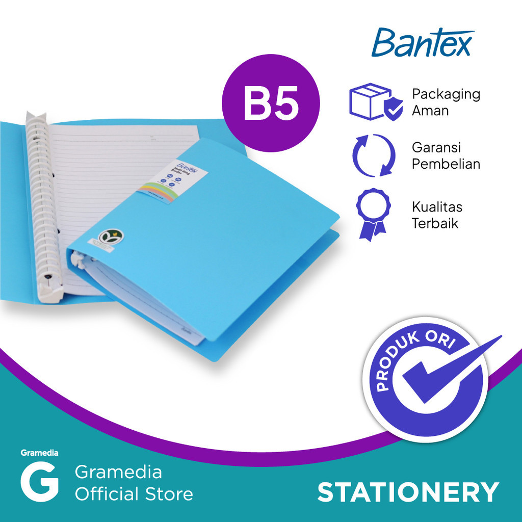 Jual Bantex Trendy B5 Binder 26 3526 23 Sky Blue Co | Shopee Indonesia