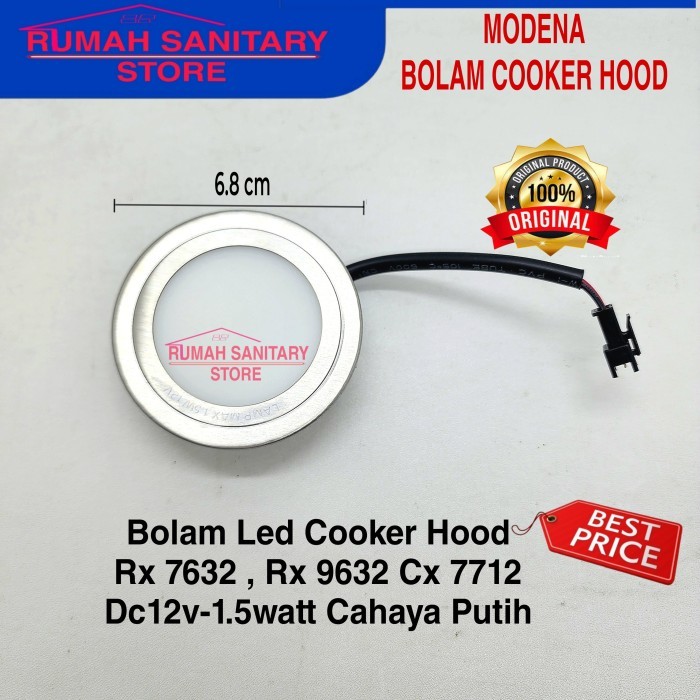 Jual Lampu Led L09 Modena Rx 7632, Rx 9632 Bolam Cooker Hood Original ...