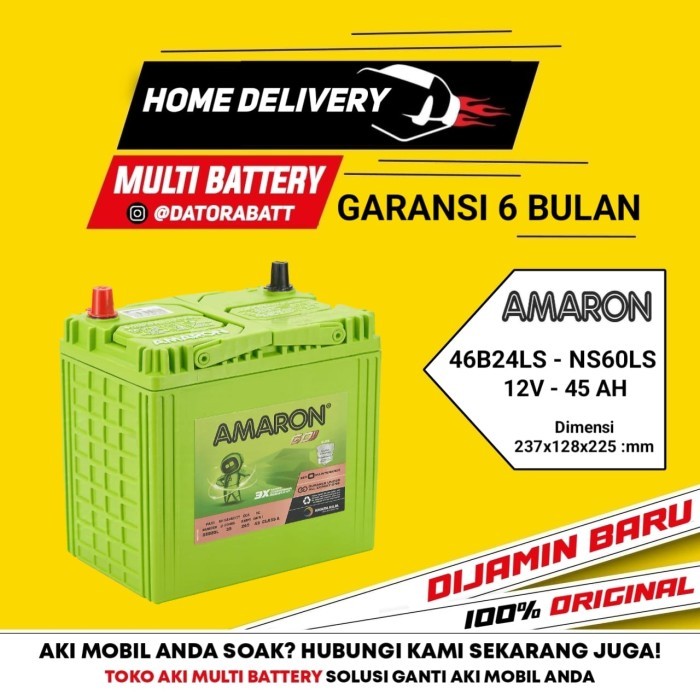Jual Aki Kering Amaron Go Ns60Ls/ 46B24Ls 45 Ah Yaris Inova Crv Hrv ...