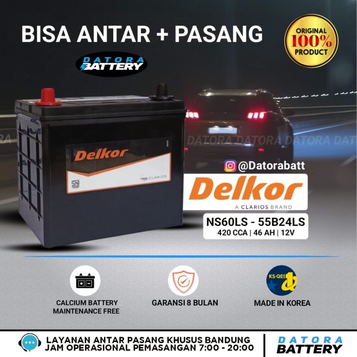 Jual Aki Mobil , Battery Delkor Mf Calcium Ns60Ls 12V 45 Ah Made In ...