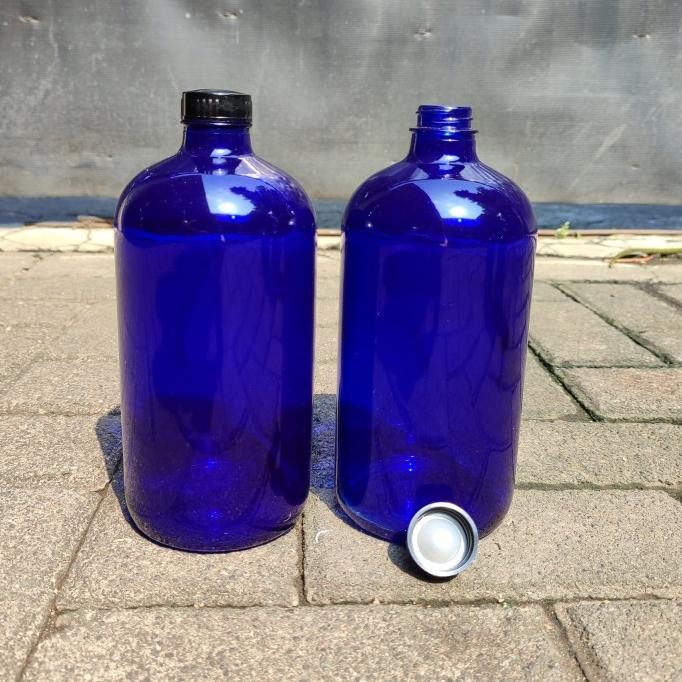Jual Blue Bottle Botol Kaca biru Blue solar water therapy ho'oponopono ...