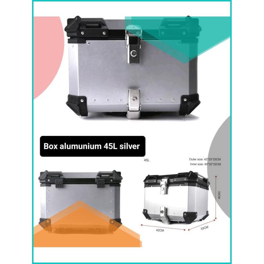Jual Box Motor Almunium 45L Panier45L Box Motor Pannier Aluminium 45L ...