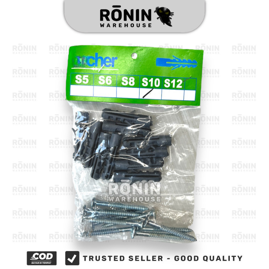 Jual jangkar skrup + S10 Bantalan Paku Pengencang Alat Tanam Pengait Lubang Dinding Tembok ...