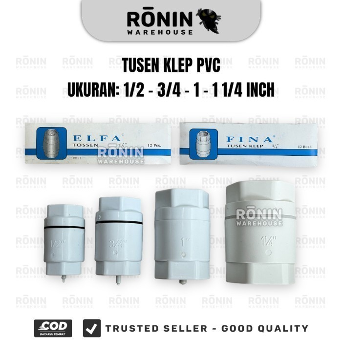 Jual Tusen Klep PVC 1/2 3/4 1 1 1/4 " inch Tosen Tussen Foot Valve ...