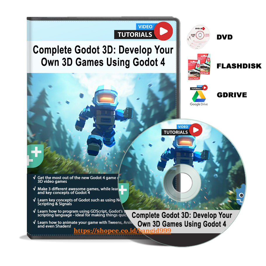 Jual Video Tutorial Complete Godot 3D Develop Your Own 3D Games Using Godot 4 | Shopee Indonesia