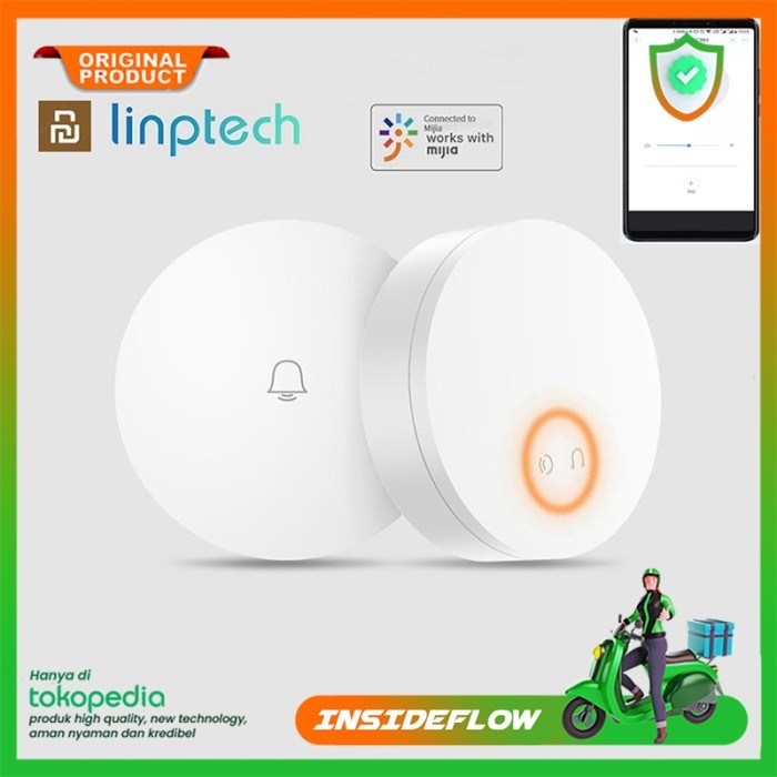Jual Linptech Bell Pintu Wifi Wireless Smart Doorbell Kinetic Energy G6Lw-E | Shopee Indonesia