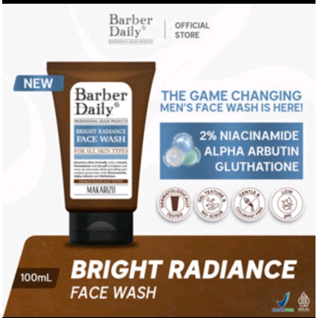 Jual Barber Daily Bright Radiance Face Wash 100mL | Shopee Indonesia