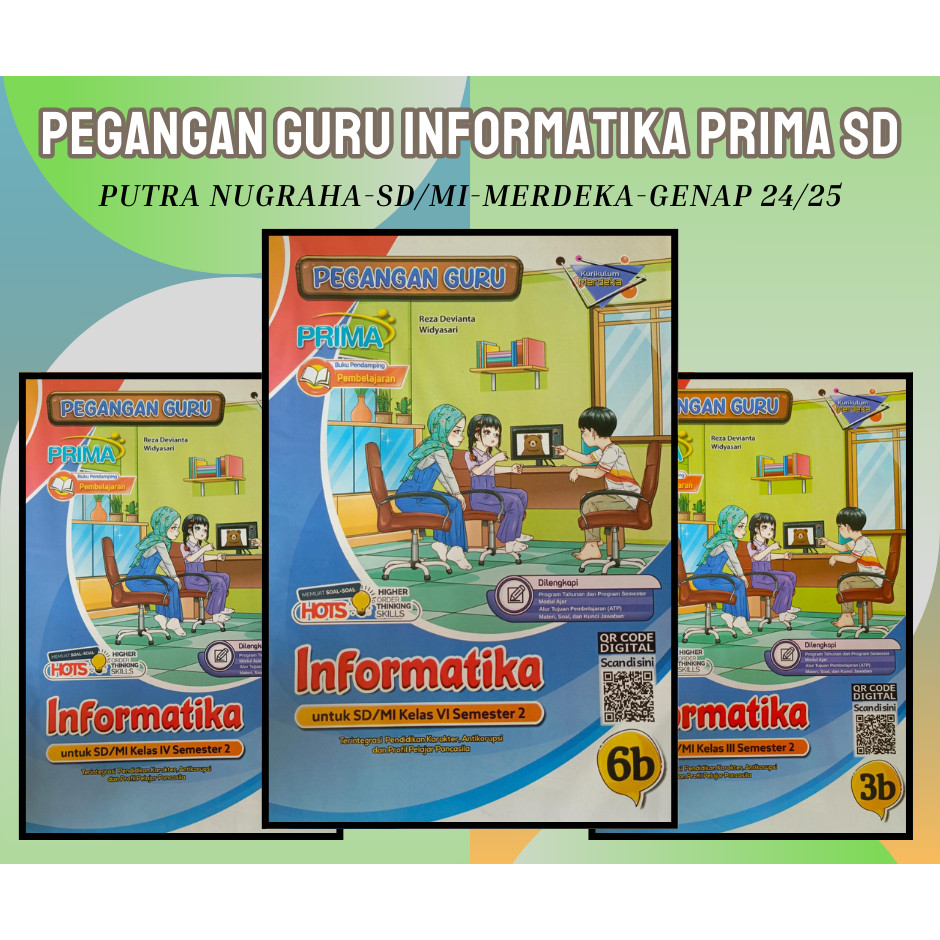 Jual Buku Pegangan Guru PG INFORMATIKA Prima Putra Nugraha SD MI Kelas 1 2 3 4 5 6 Merdeka ...