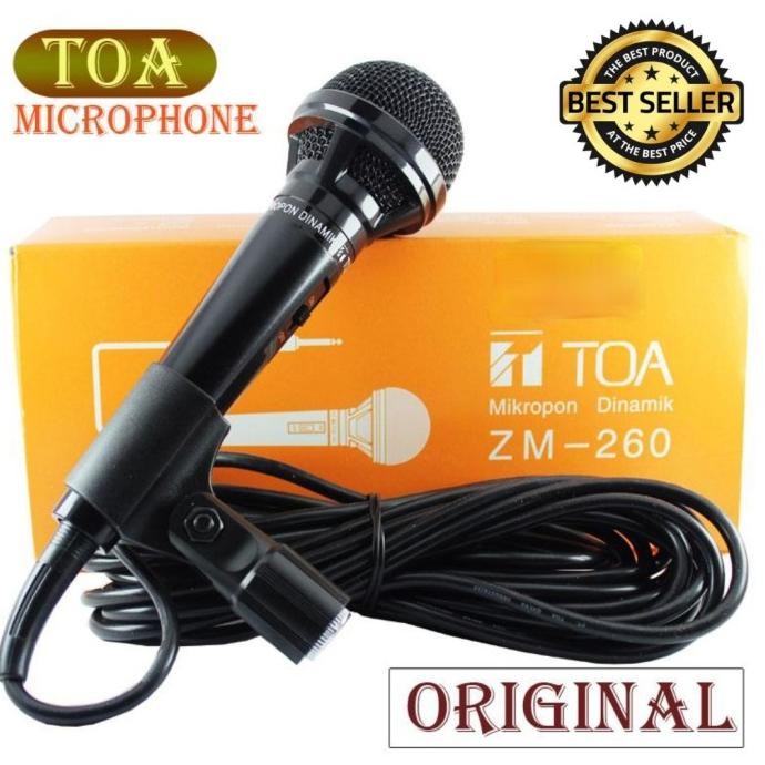Jual Mic TOA ZM-260 ORIGINAL / Mikrofon Microfon Dinamik TOA FREE KABEL | Shopee Indonesia