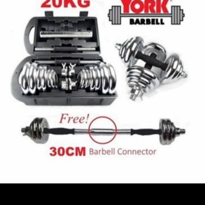 Jual Baru KHUSUS GOJEK Barbel 20 kg / Dumbel 20 kg /Dumble 20kg York ...
