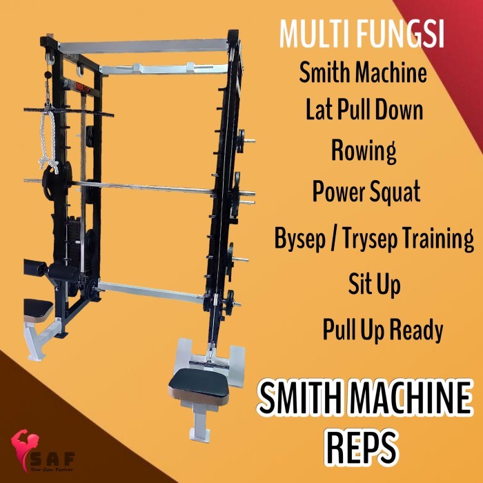 Jual Terbaru Smith Machine Reps Var Lat Pull Down + Rowing + Bench ...