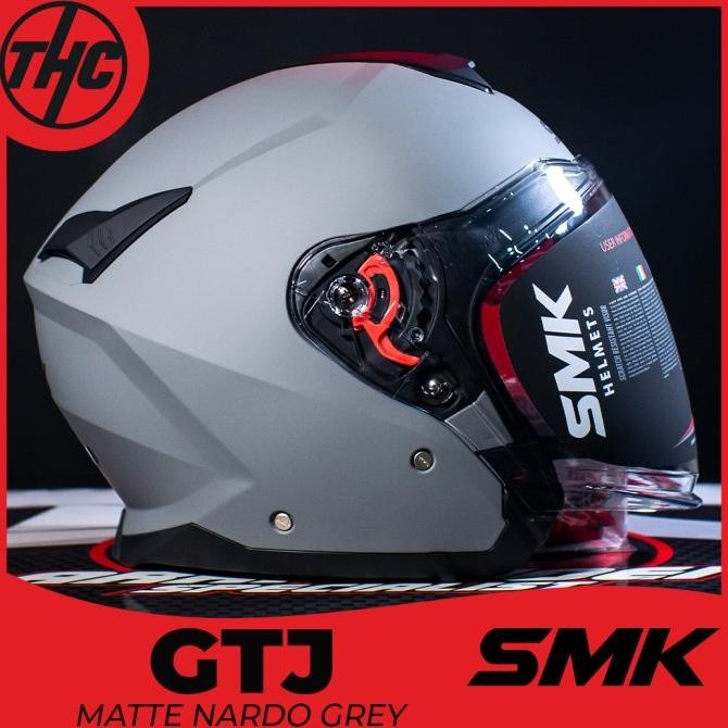 Jual HELM SMK GTJ NARDO GREY MATTE ORIGINAL HALF FACE HELMET KUN ...