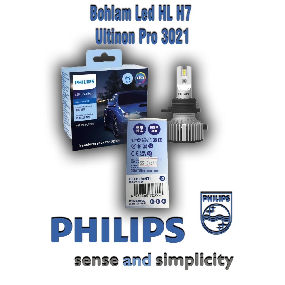 Jual Bohlam Led Hl H7 Ultinon Pro 3021 Philips - 67513 - | Shopee Indonesia