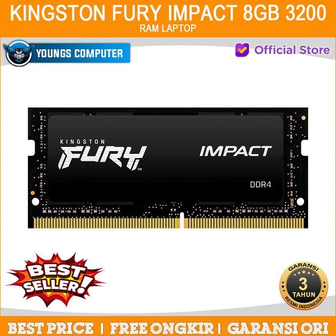 Jual Ram Kingston Fury Impact Sodimm 8Gb 3200 - Laptop Ddr4 3200Mhz Single Original Dan ...