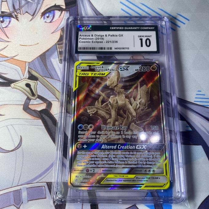 Jual Pokemon EN English SM Cosmic Eclipse Arceus Dialga Palkia GX SR AA CGC 10 PSA | Shopee ...