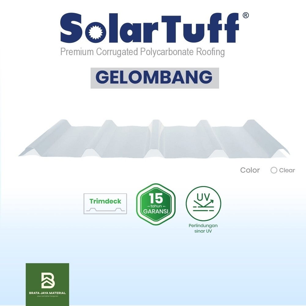 Jual Atap Polycarbonate Solartuff Trimdek Trimdeck Trim Dek Deck 0.8mm ...