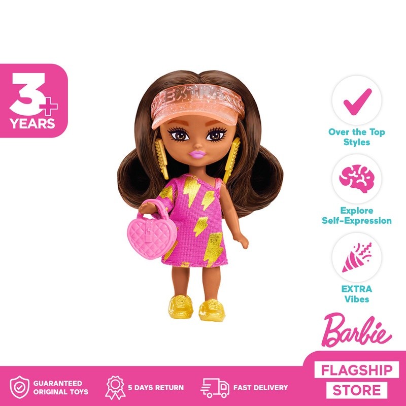 Jual Barbie Extra Mini Minis Doll Brunette Skin - Mainan Anak Boneka ...