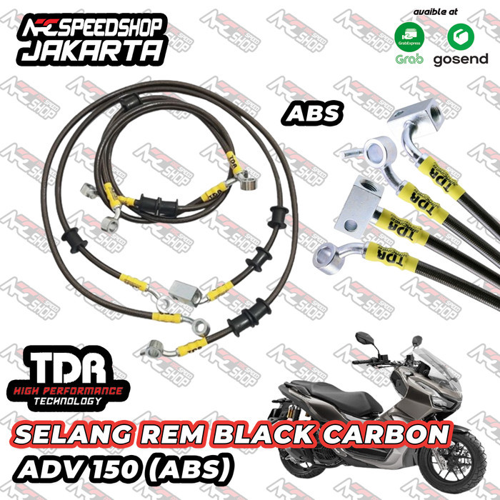 Jual SELANG REM TDR BLACK CARBON HEL HELL VARIO PCX ADV 150 160 ABS CBS | Shopee Indonesia