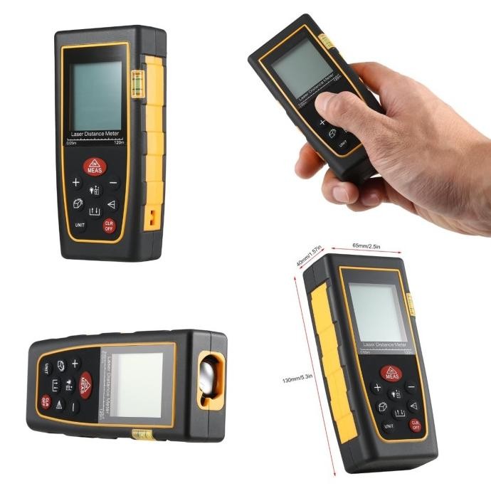 Jual Ukur Laser Jarak Paling Jauh 120M Meter Panjang Dimensi Full Fitur ...
