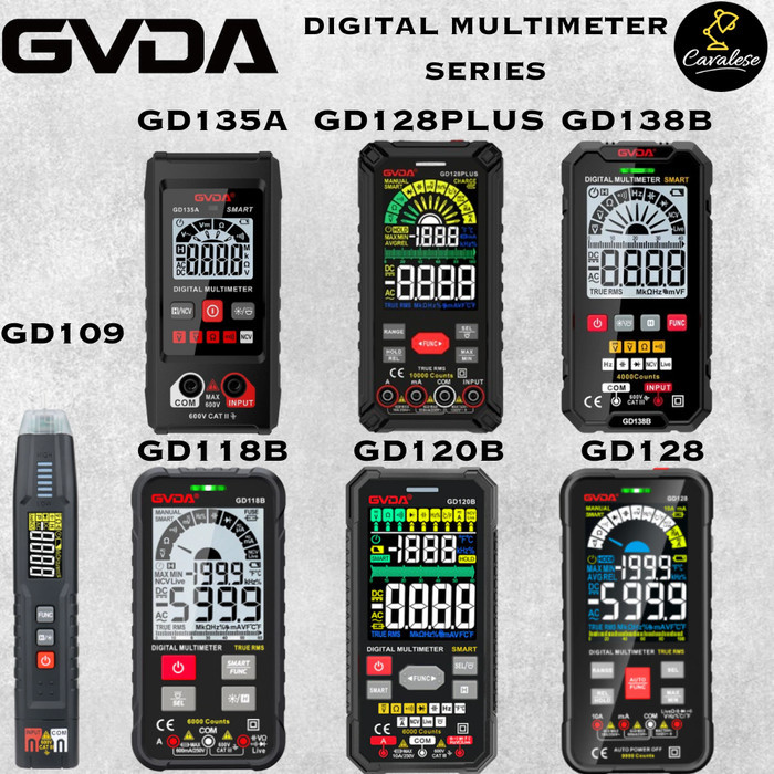 Jual Produk Premium Gvda Digital Multimeter 600V Rms Ac Dc Ohm ...