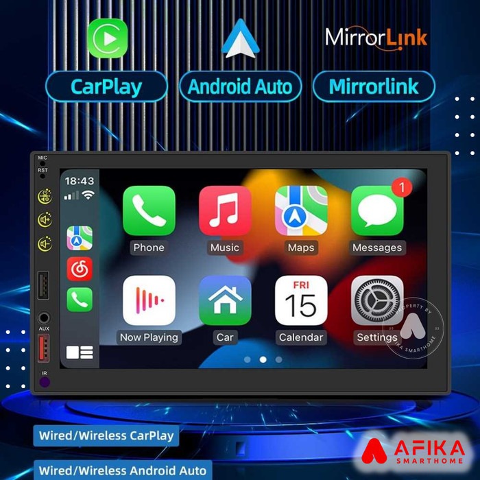 Jual Head Unit Mobil Android Auto Apple CarPlay Double DIN Bluetooth ...