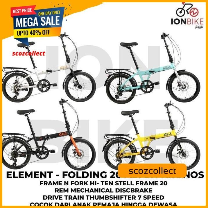 Jual SEPEDA LIPAT 20 ELEMENT ALTON KRONOS TERBARU SELI FOLDING BIKE 7 ...
