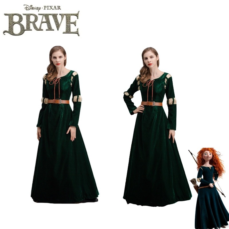 Jual Kostum Putri Disney Brave Merida, Setelan Gaun Dewasa, Pesta ...