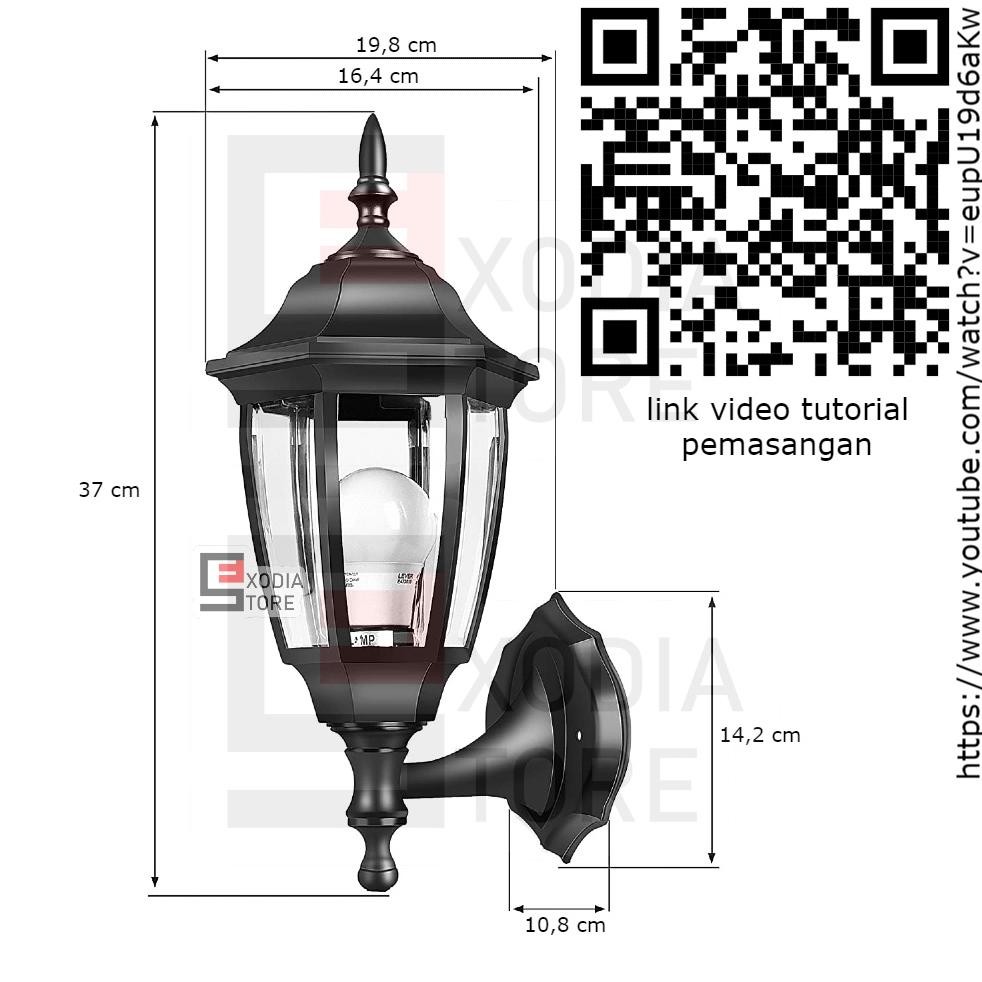 Jual olp Emico Lampu Dinding Lentera Klasik Outdoor Wall Porch Lights ...