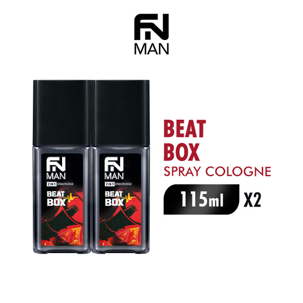 Jual FN Man 2 in 1 Body Spray Beat Box 115 ml x2 | Shopee Indonesia