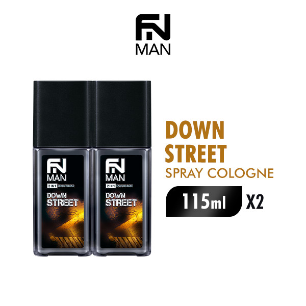 Jual FN Man 2 in 1 Body Spray Down Street 115 ml x2 | Shopee Indonesia