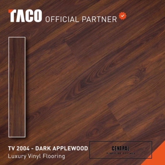 Jual Lantai Vinyl Taco 2mm Flooring Vinyl - TV 2004 Dark Applewood ...