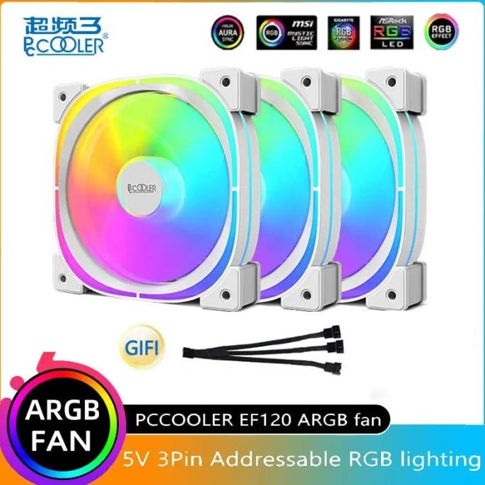 Jual PC COOLER / PCCOOLER EF120 ARGB 3in1 3 Pack fan - White | Shopee ...