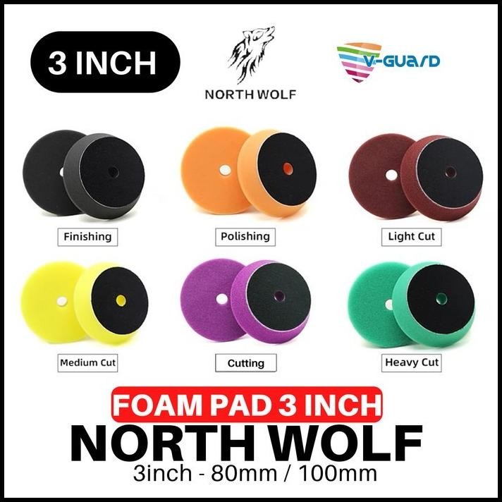 Jual Busa Foam Pad Mesin Poles Mobil Northwolf 3"Inch North Wolf Foam 3Inch | Shopee Indonesia