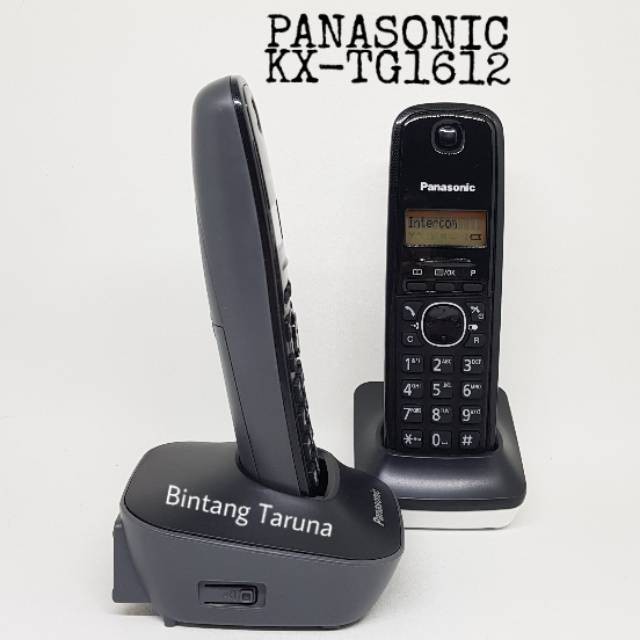 Jual Telepon Wireless Panasonic KX-TG1612 (2 handset) (Hitam Putih) | Shopee Indonesia