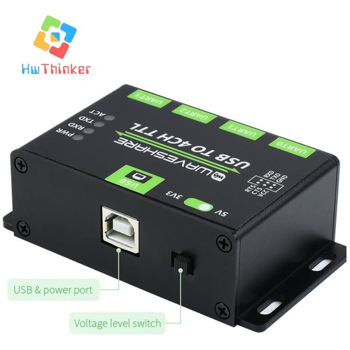 Jual Waveshare Industrial Converter USB TO 4CH 4 Channel 4 CH TTL UART ...