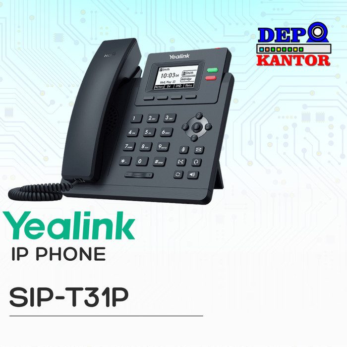 Jual Yealink SIP T31P: 2 Account IP Phone, HD Voice, POE | Shopee Indonesia