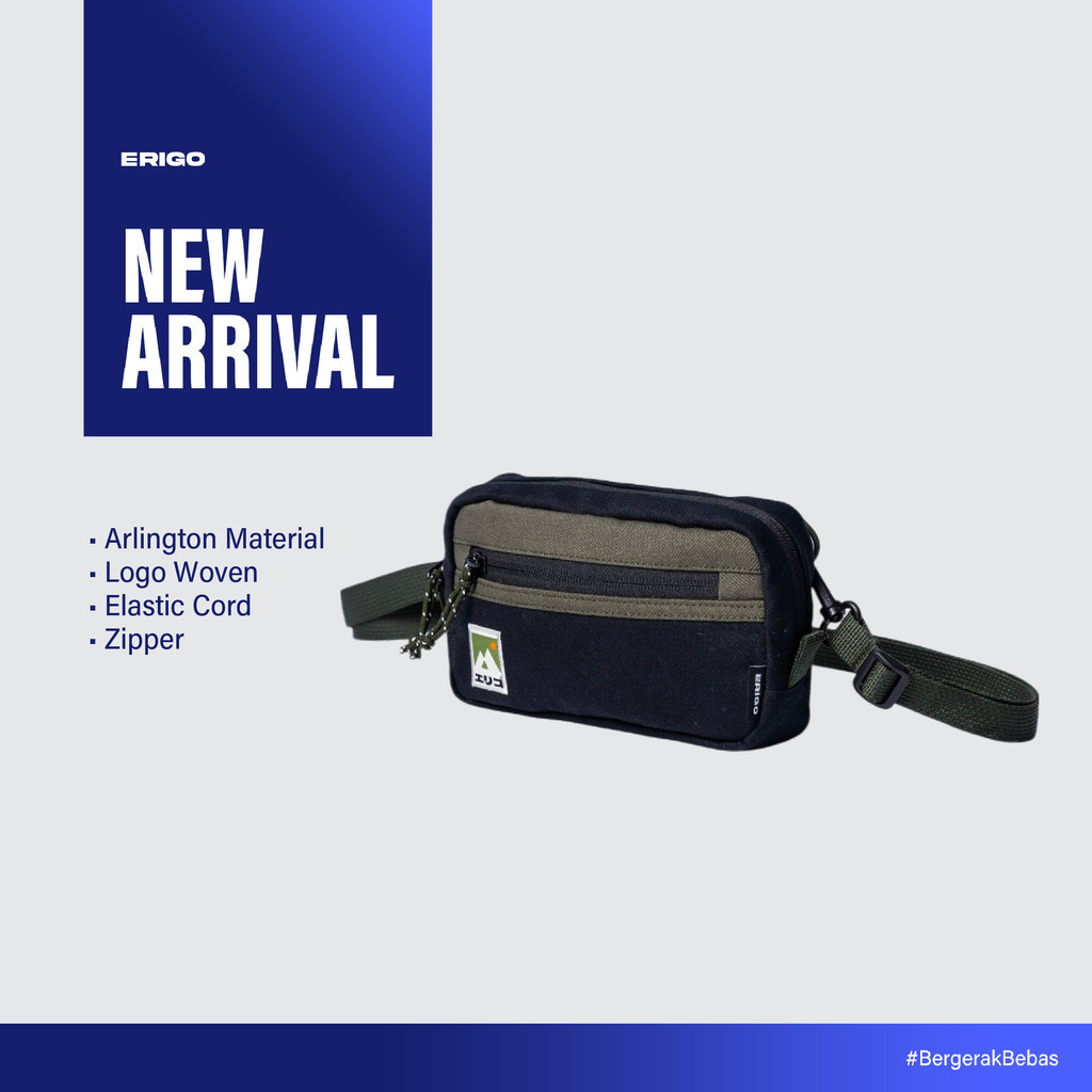 Jual Erigo Clutch Bag Tsukuba Black Army Unisex | Shopee Indonesia