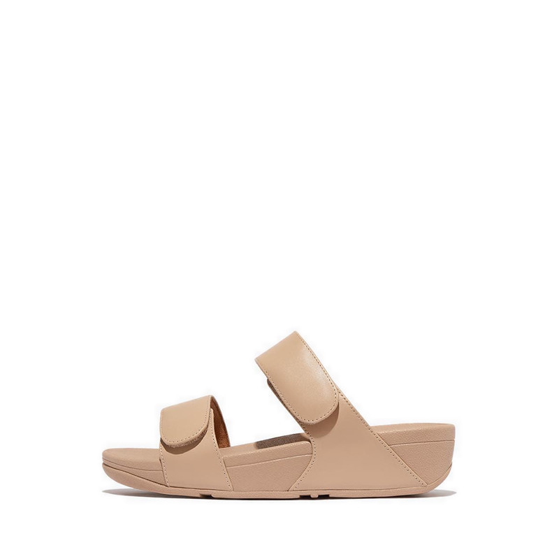 Jual Fitflop Lulu Adjustable Leather Slides - Classic Beige | Shopee Indonesia