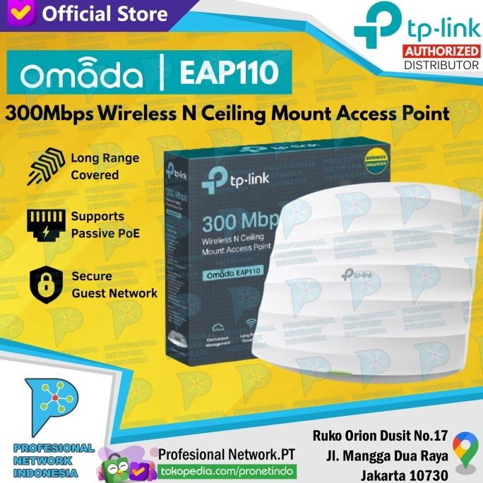 Jual TP-LINK 300Mbps Wireless N Ceiling Mount Access Point EAP110 ...