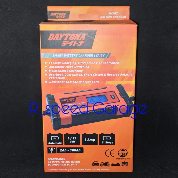 Jual SMART CHARGER BATTERY CASAN AKI DAYTONA 2 - 100 AH 6 / 12 VOLT 1 ...