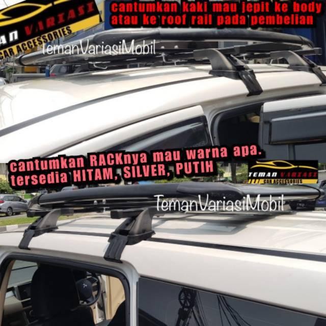 Jual Paket Roof Rack Cross Bar Rack Rak Atas Mobil Oval Mobil Universal ...