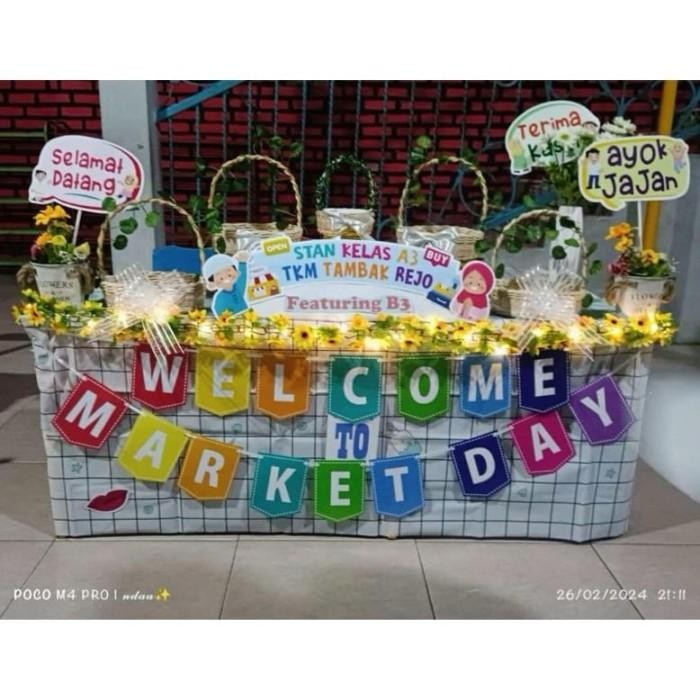Jual Market Day Props Dan Bunting Flag Properti Foto Acc Market Day ...