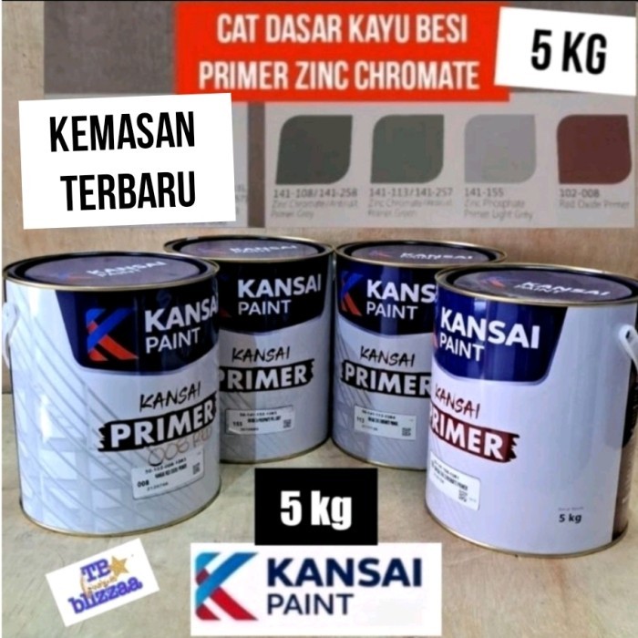 Jual Kansai Zinc Chromate 5kg Red Oxide 008 Cat Dasar Kayu Besi 5kg ...