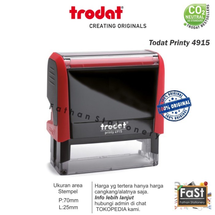 Jual STEMPEL TRODAT PRINTY 4915 ORIGINAL | Shopee Indonesia