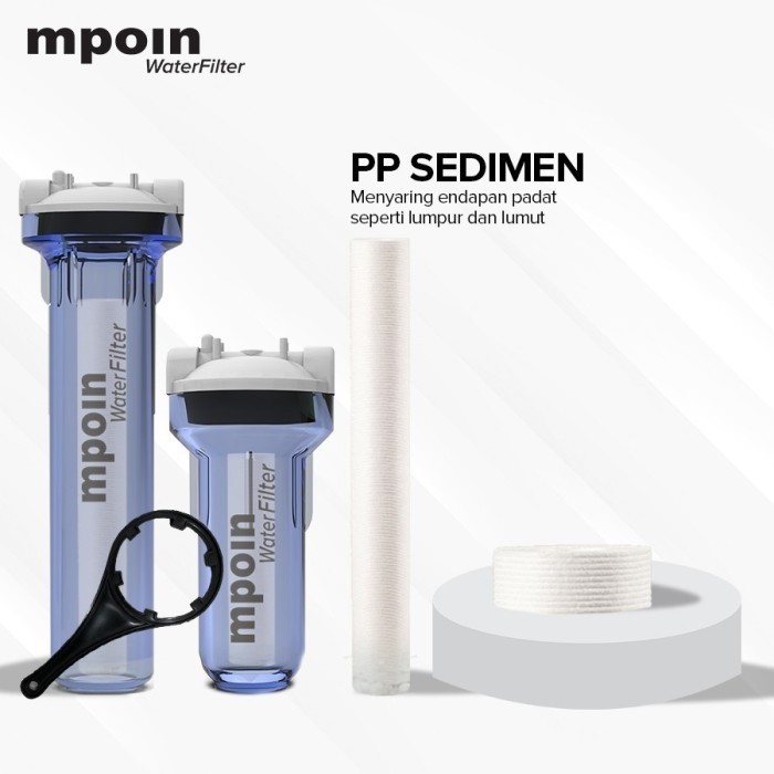 Jual PAKET FILTER AIR WATER FILTER MPOIN UKURAN 10 INCHI - PP SEDIMEN ...